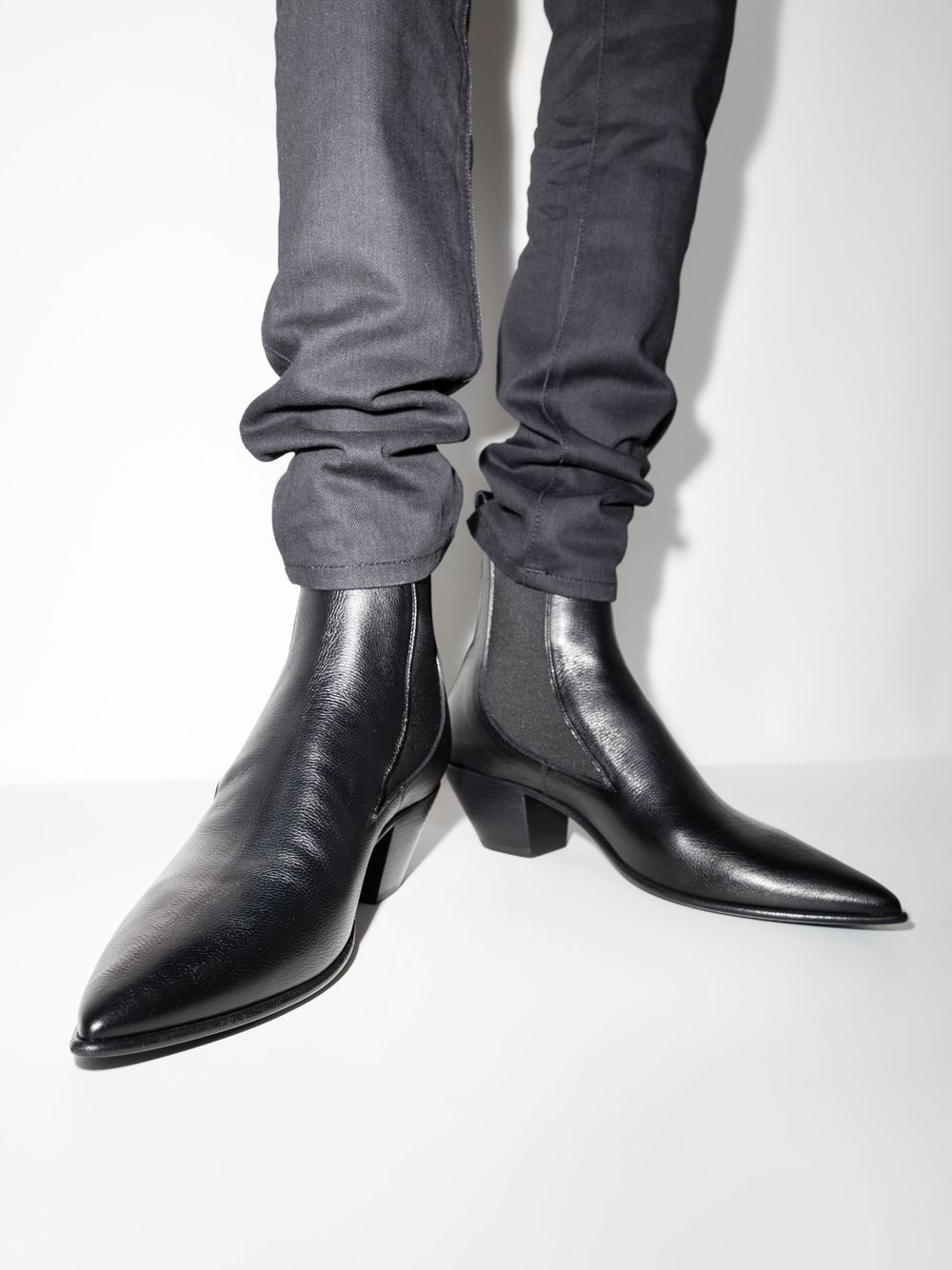 Saint Laurent Ellis 50mm Chelsea Boots - Black | Editorialist