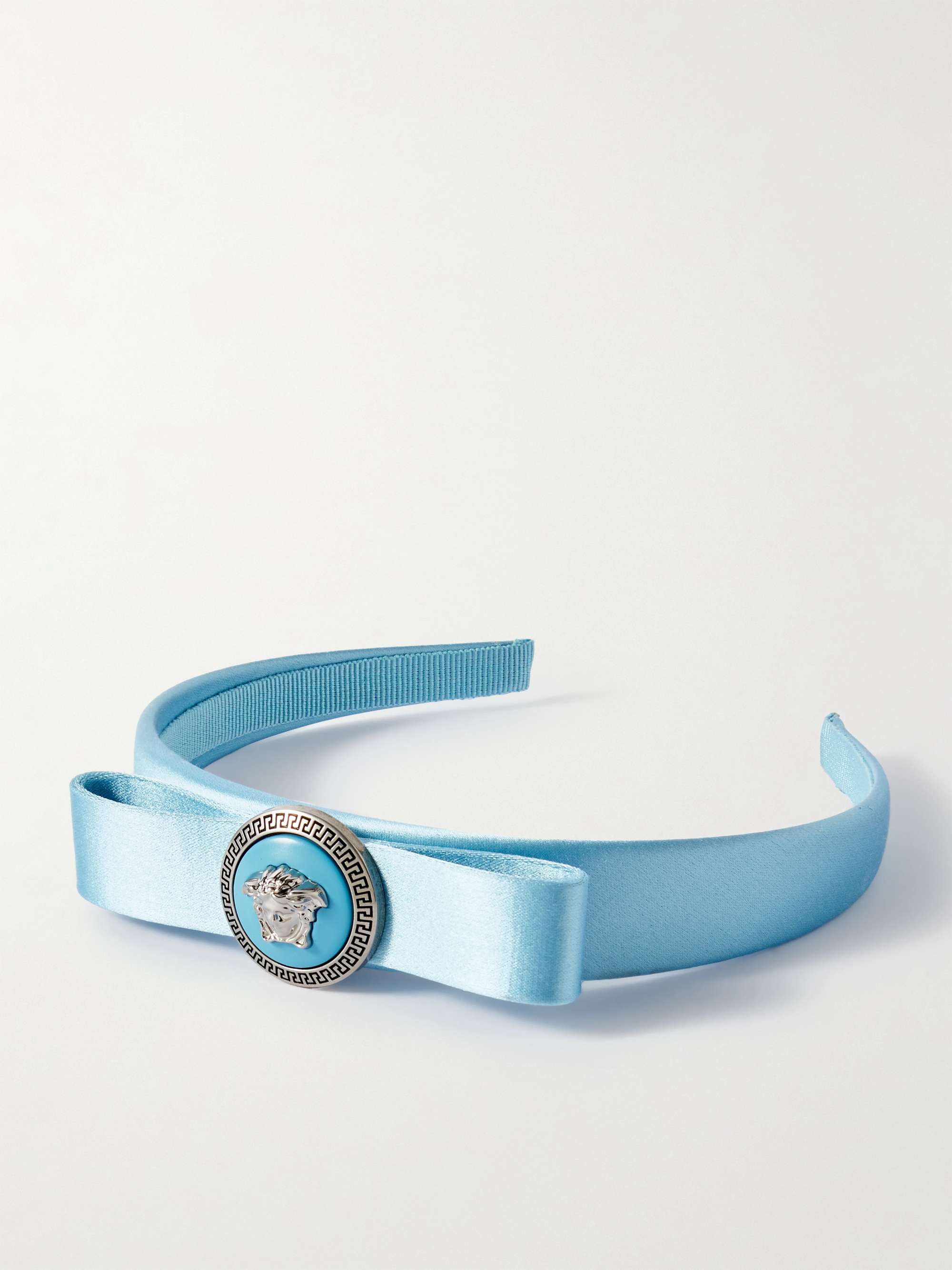 Versace teal headband VERSACE Gianni Ribbon Headband | REVERSIBLE main image 2