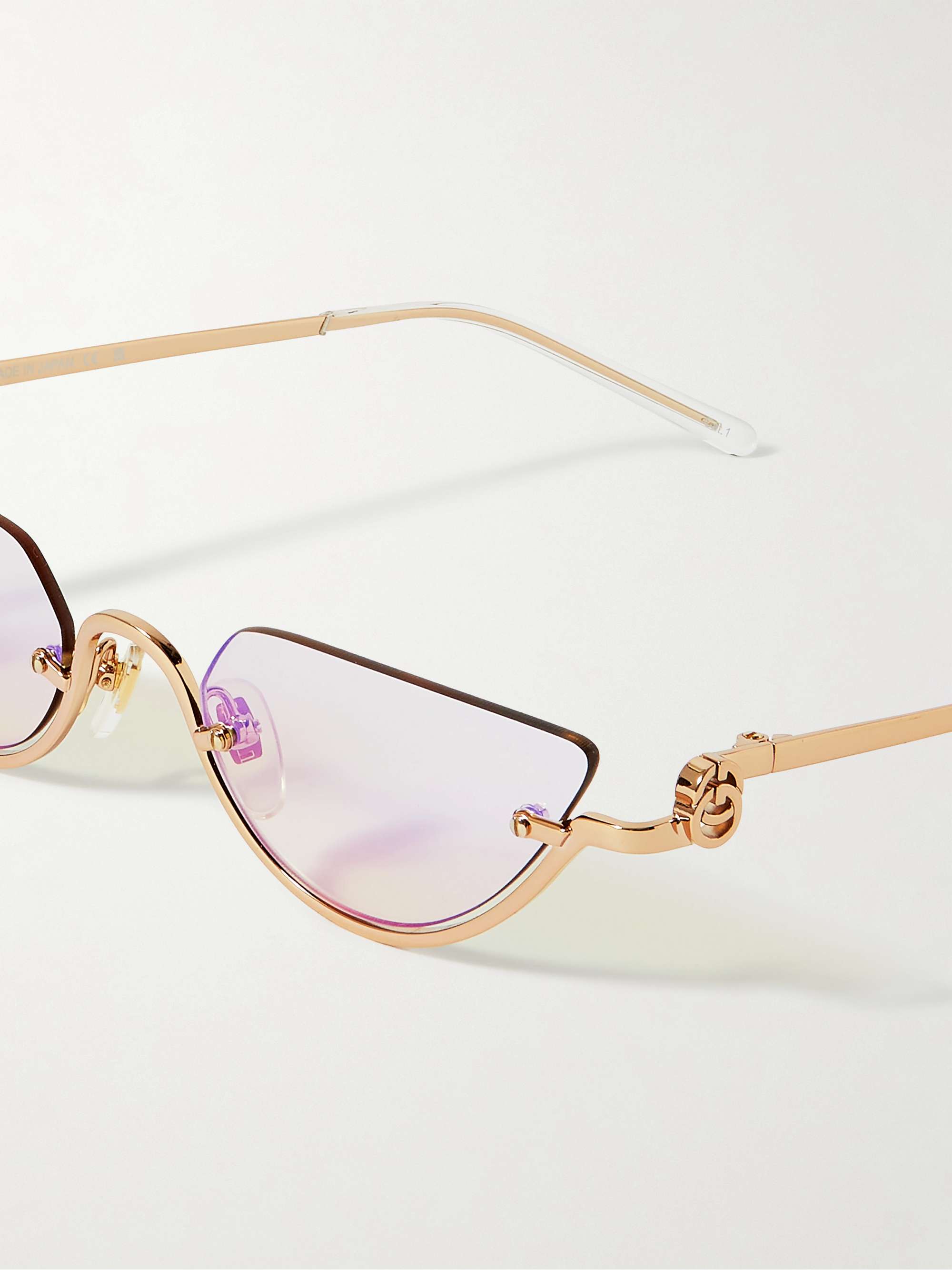 Gucci Cat-Eye -Tone Sunglasses In Gold - 50% Off | Editorialist