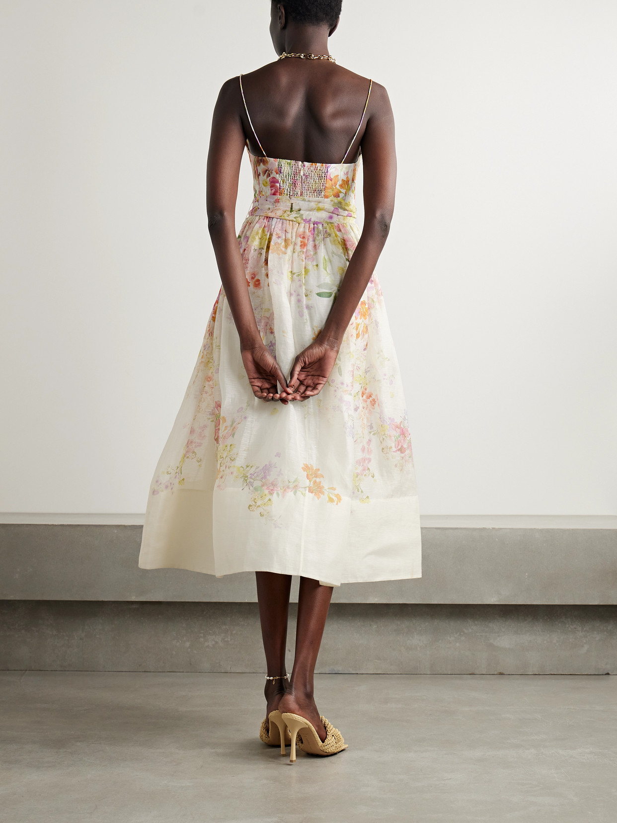 zimmermann natura printed linen midi dress Zimmermann
