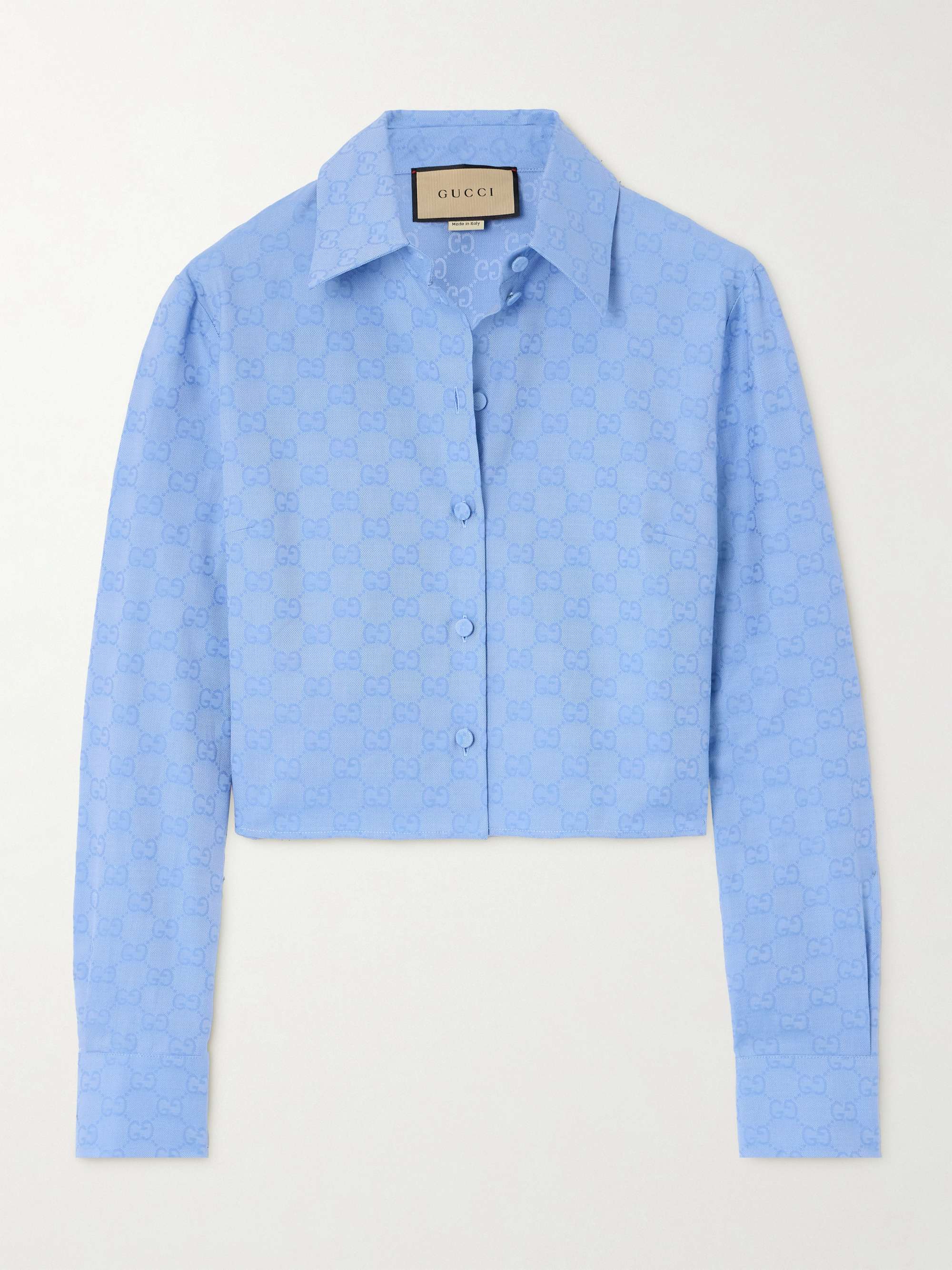 gucci dress shirts women's Gucci, GG sheer lam shirt, Women, Black, US 8, Tops, Materialmix