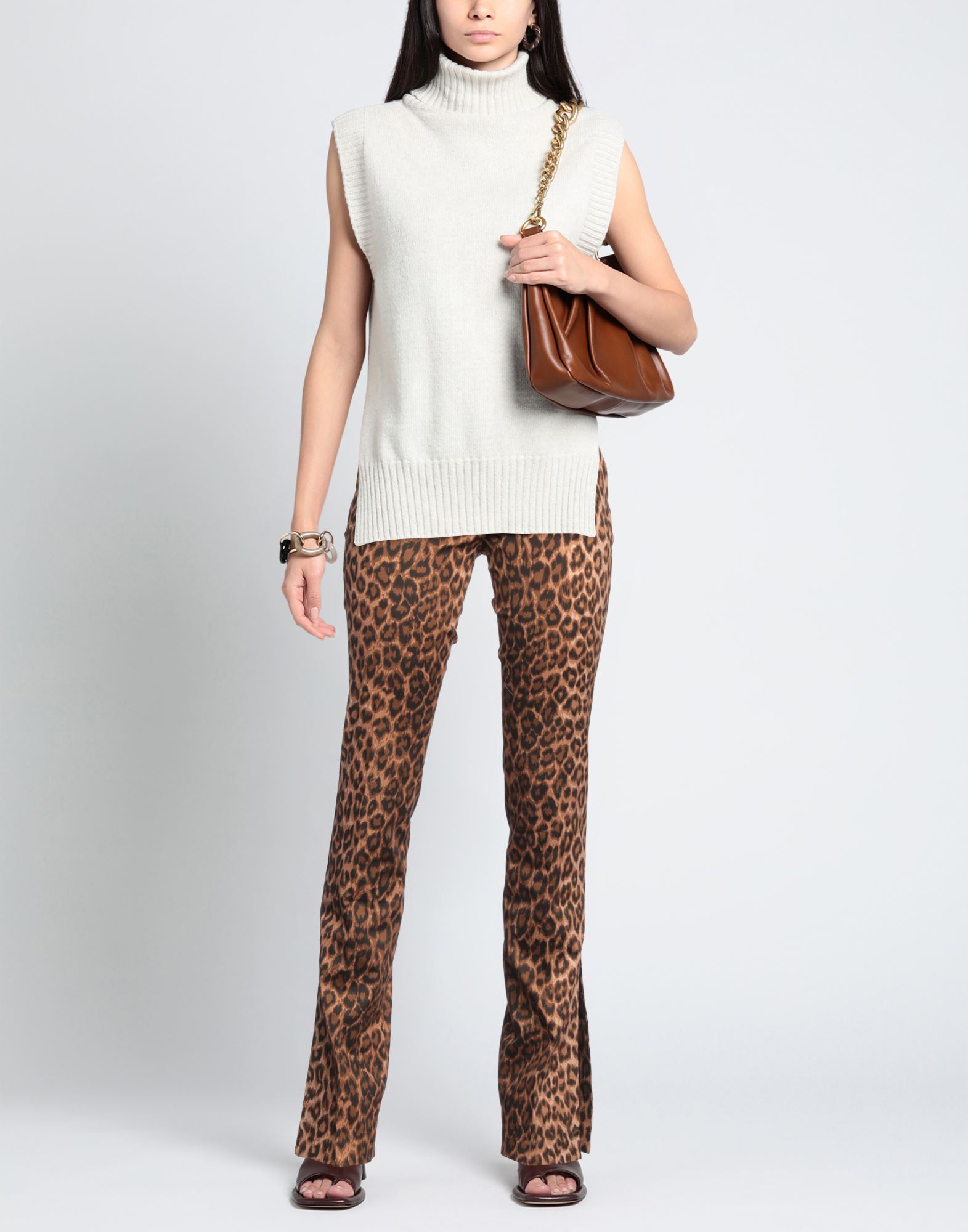 BLUMARINE BLUMARINE Leopard-Print Flared Leg Trousers
