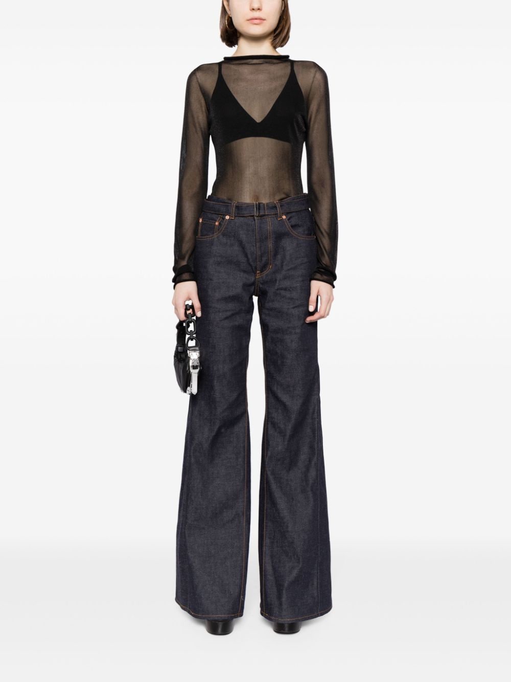 SACAI Sacai Mid-Rise Flared Jeans