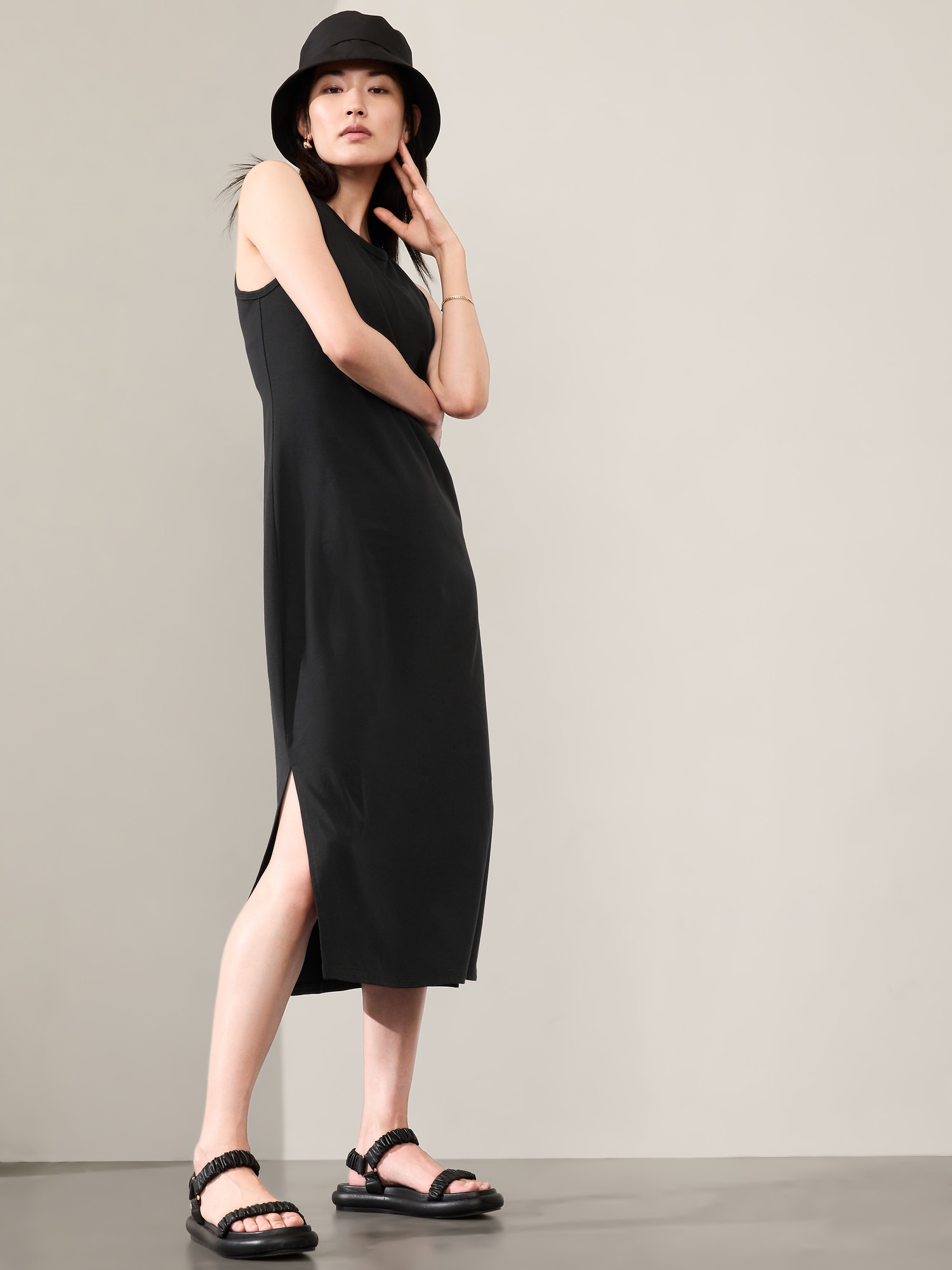 athleta black dress Athletic Dress By Athleta In Black, Size: L – Clothes Mentor Perrysburg OH  #125 main image 0