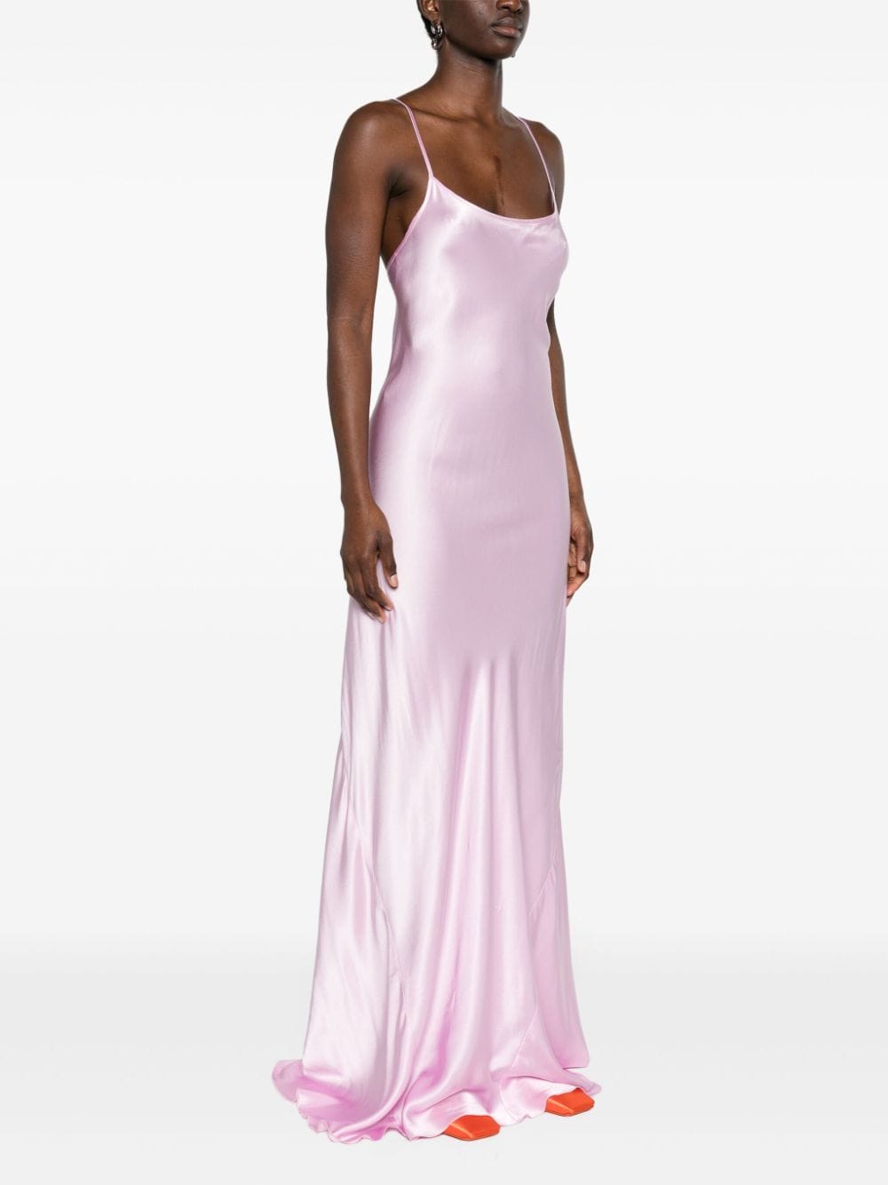 victoria beckham pink slip dress Victoria Beckham Backless Satin Maxi Dress - Green - 30% Off
