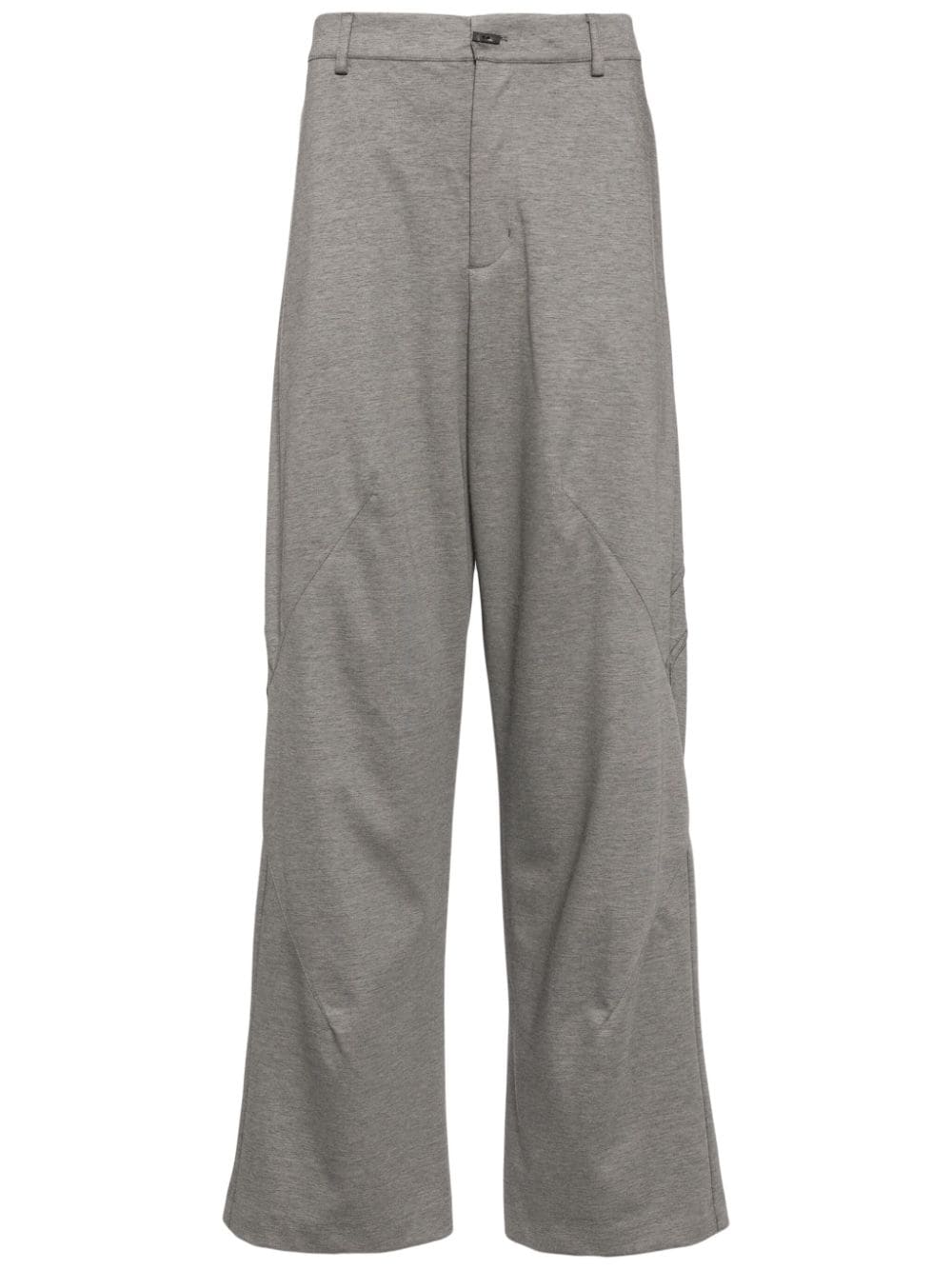 Kiko Kostadinov Melsas Darted Loose-Fit Trousers In Grey - 53% Off