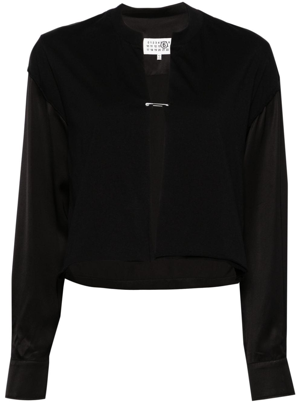 Maison Margiela Safety-Pin Panelled Top In Black - 60% Off 