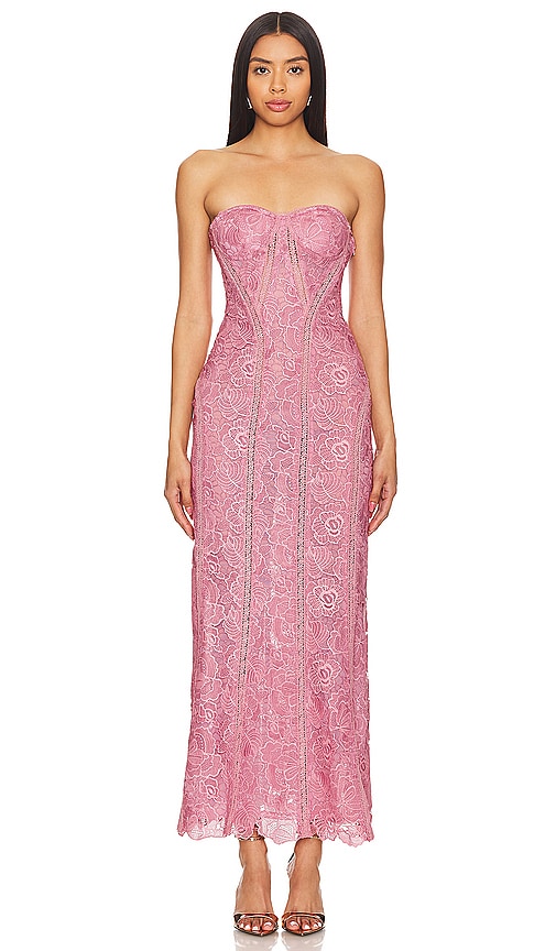 revolve pink midi dress REVOLVE superdown Billie Drape Midi Dress in Blush Pink Women's Size Small