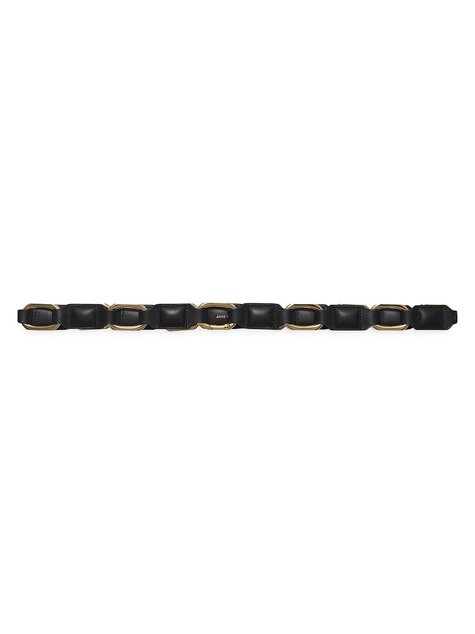 Anine Bing Mini Jody Chain-Link Leather Belt In Black - 30% Off ...