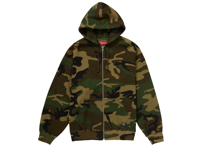 Supreme Hooded Zip Up Thermal - Camo | Editorialist