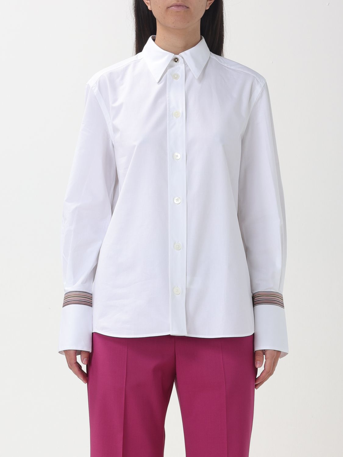 PAUL SMITH Paul Smith Button-Up Shirt with Striped Cuffs