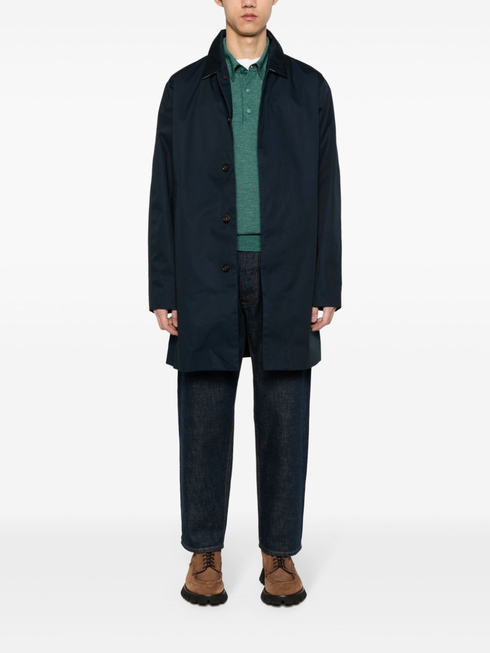 KITON fine knit polo shirt