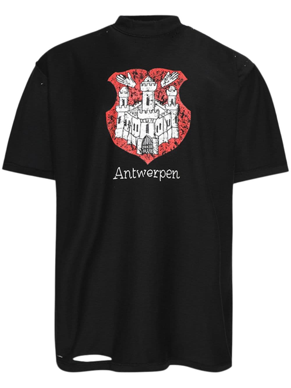 Balenciaga Antwerpen Cotton T-Shirt - Black | Editorialist
