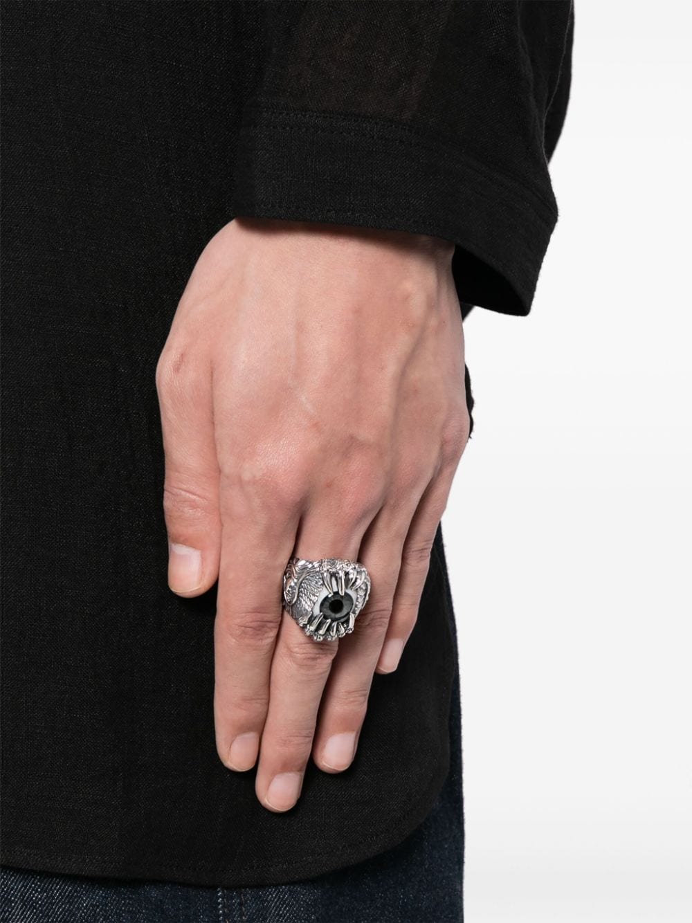 Yohji Yamamoto Naked Eye Ring - Silver | Editorialist
