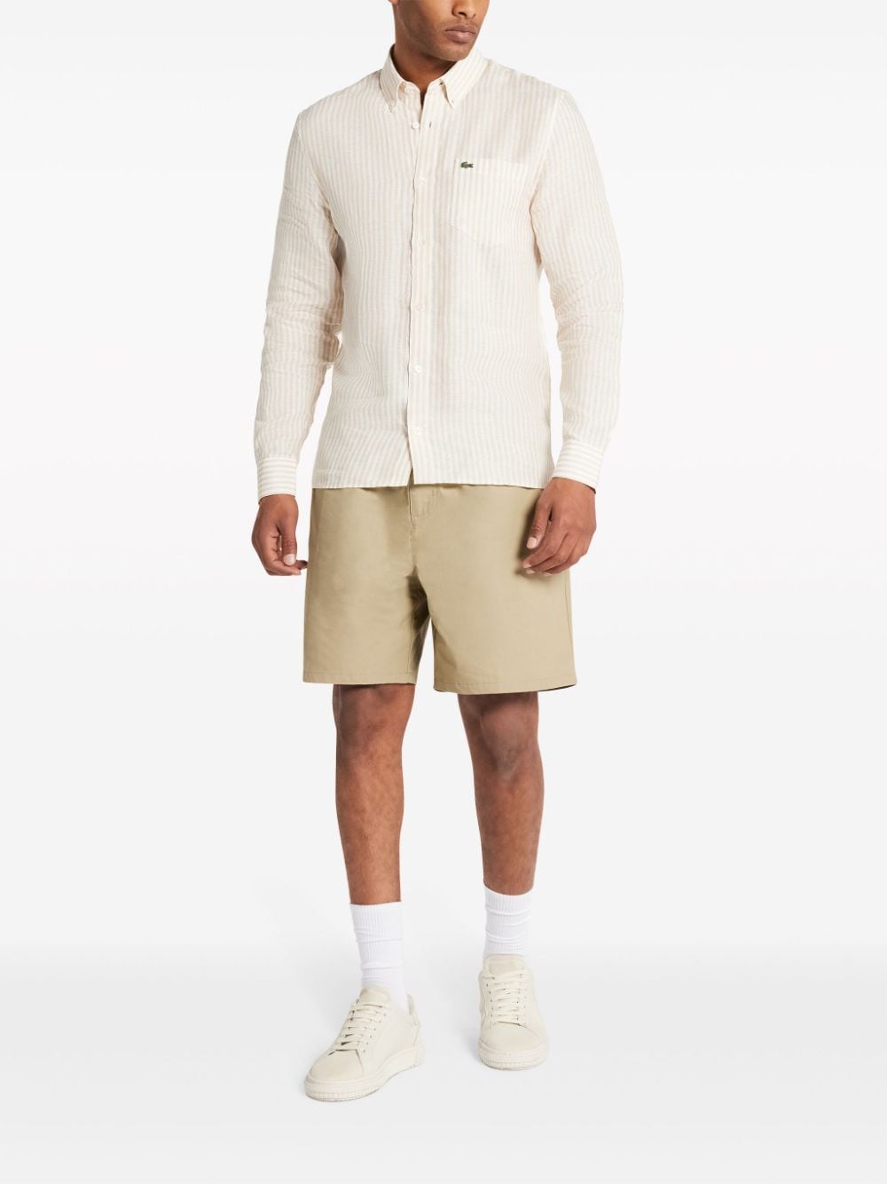 LACOSTE striped linen shirt