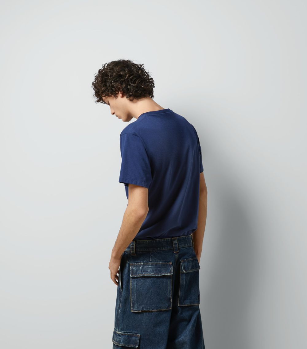 Gucci Cotton Jersey Logo 1921 T-Shirt - Blue | Editorialist