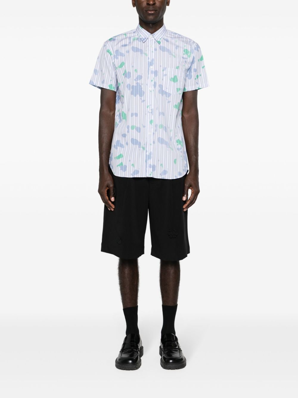 COMME DES GARÇONS halo-stripe cotton shirt