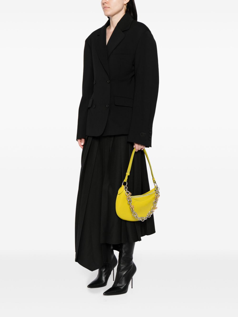OFF-WHITE Hemisphere Leather Shoulder Bag
