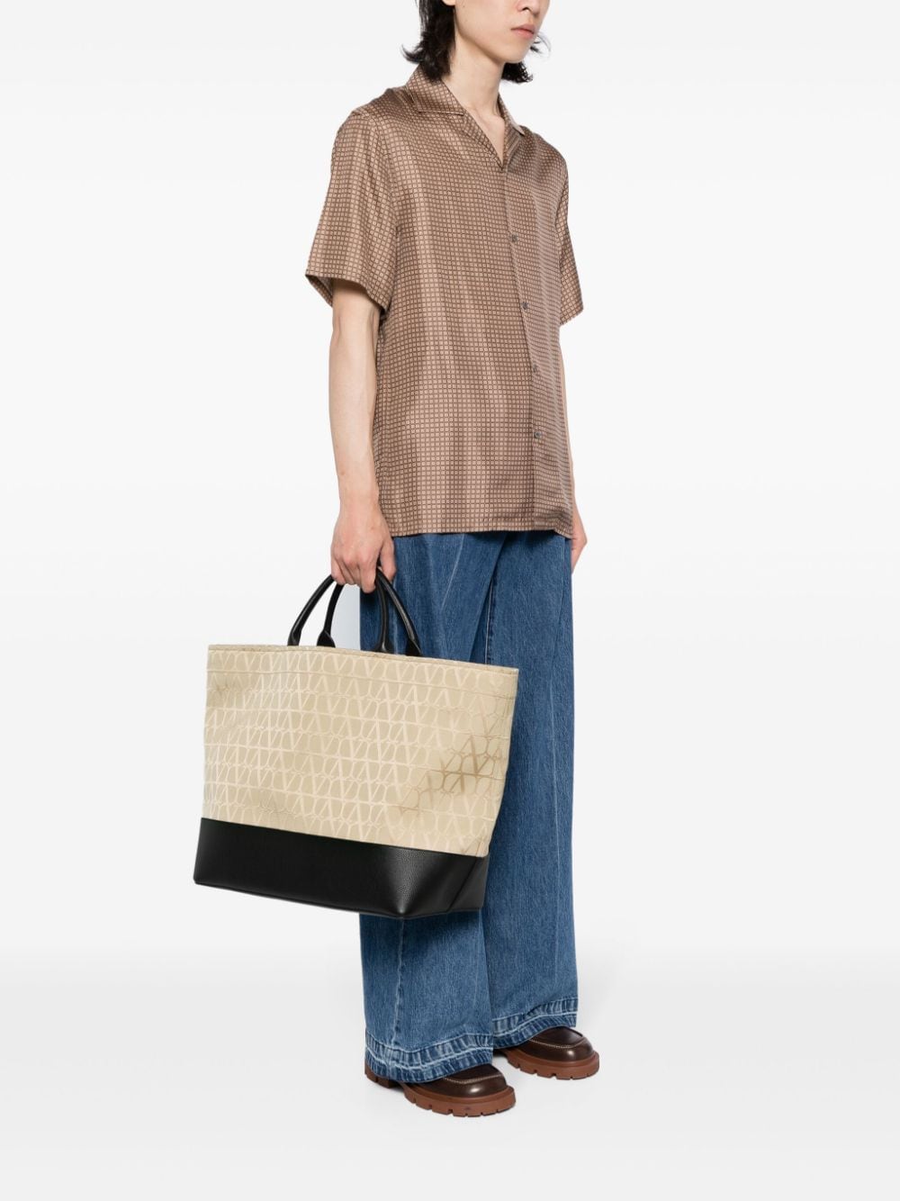 VALENTINO Valentino Garavani Toile Iconographe Canvas Tote Bag