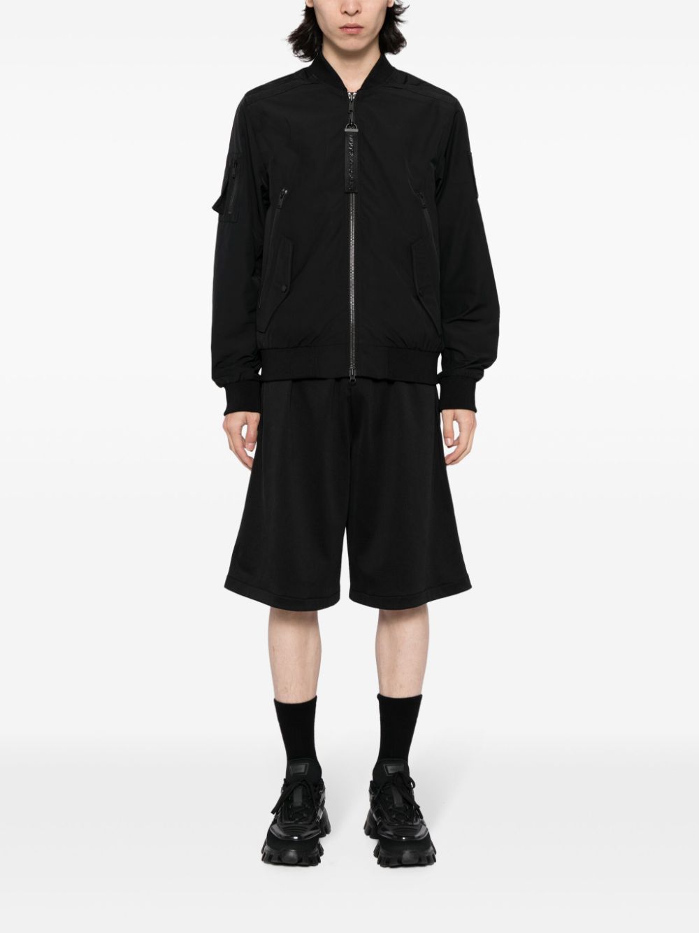 MOOSE KNUCKLES Courville Logo-Appliqué Bomber Jacket