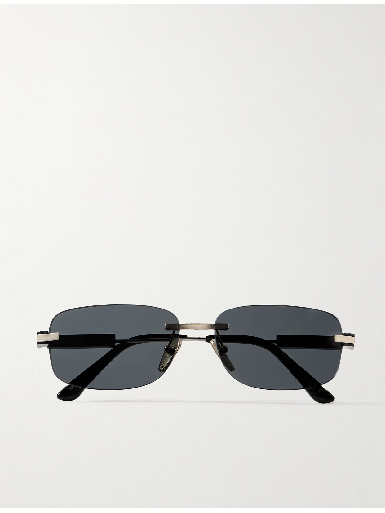 Prada Rimless Rectangle-Frame Sunglasses In Blue - 50% Off