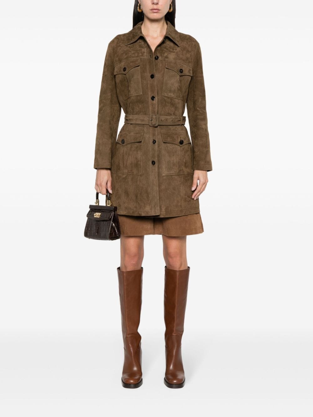 TOM FORD TOM FORD Suede Leather Coat