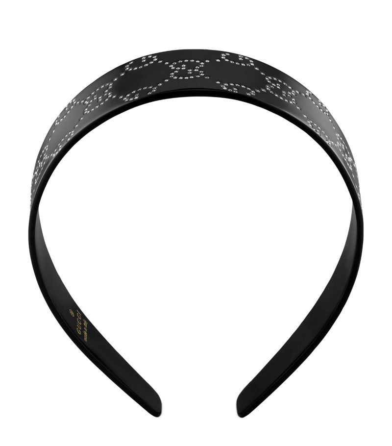 Gucci Embellished Gg Headband - Black | Editorialist display picture 1