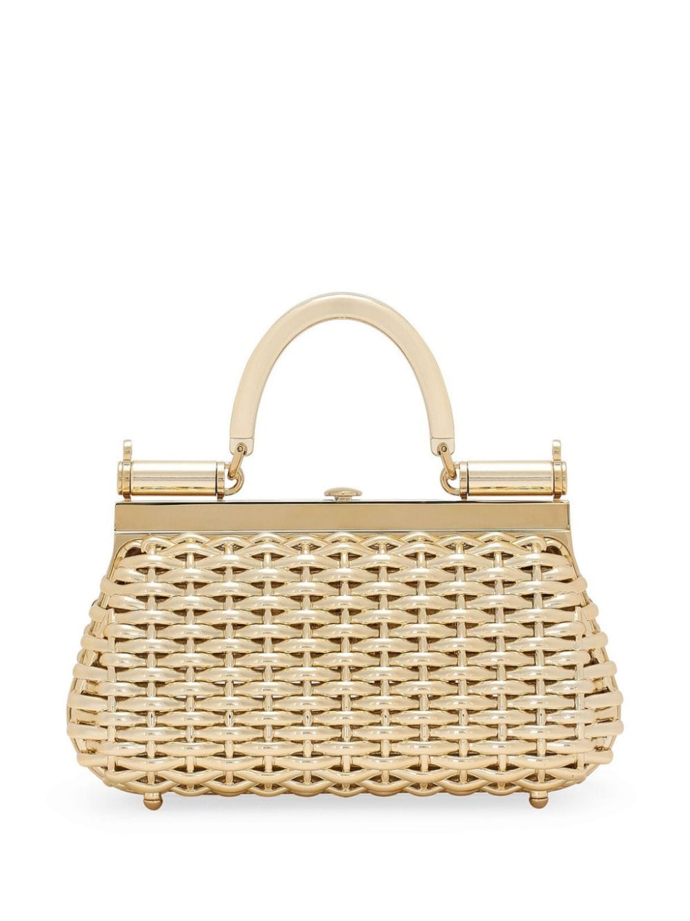 Dolce & Gabbana Sicily Interwoven Mini Bag - Gold | Editorialist