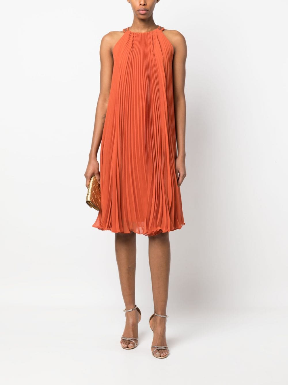 Midi Dress Abito Plisse Max Mara Max Mara Plissé Sleeveless Dress