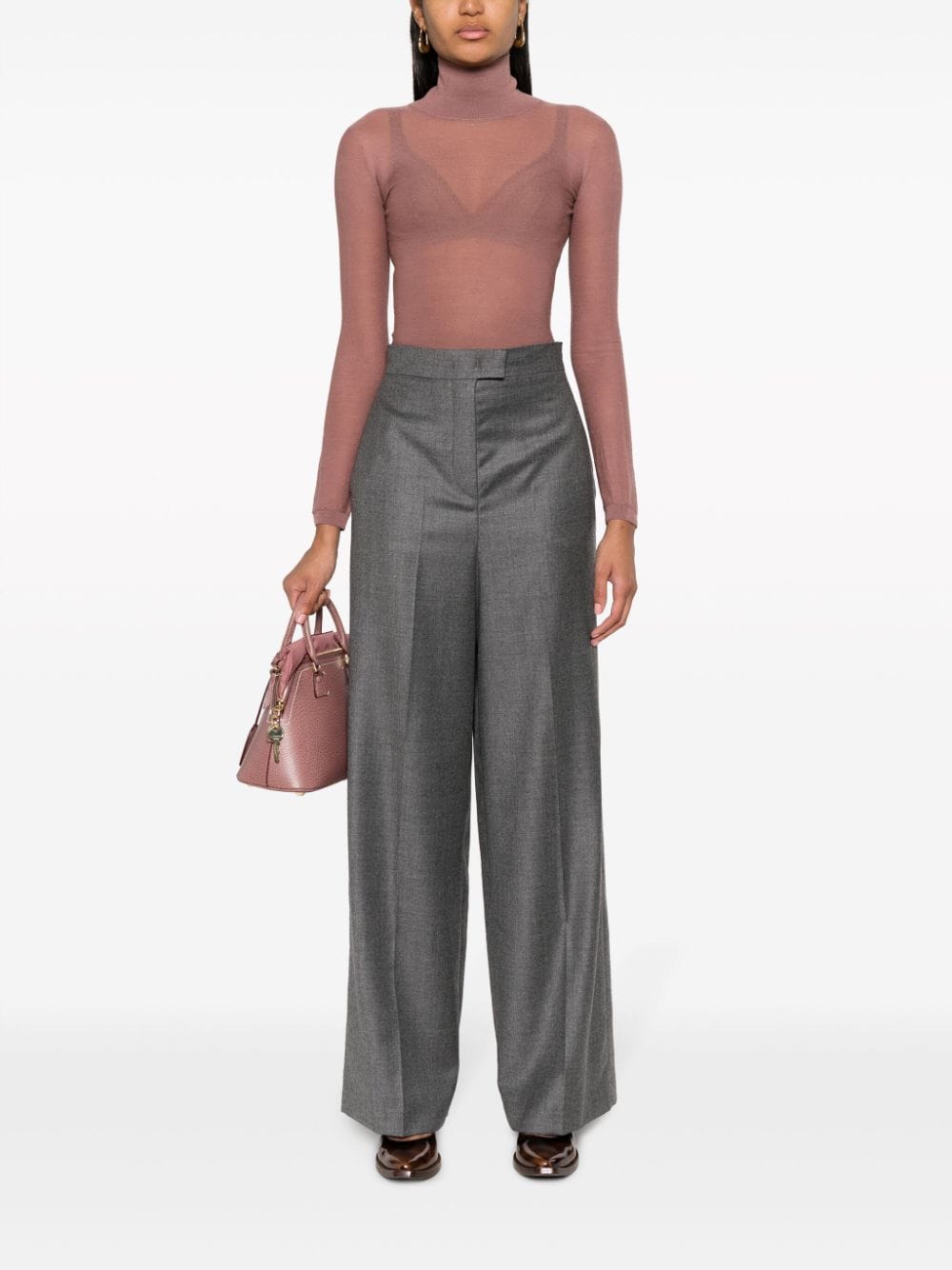FENDI FENDI Palazzo Wool Trousers