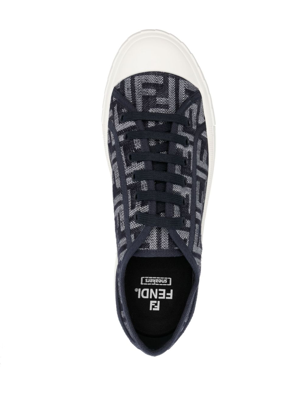 Fendi Domino Monogram Sneakers In Blue - 25% Off | Editorialist