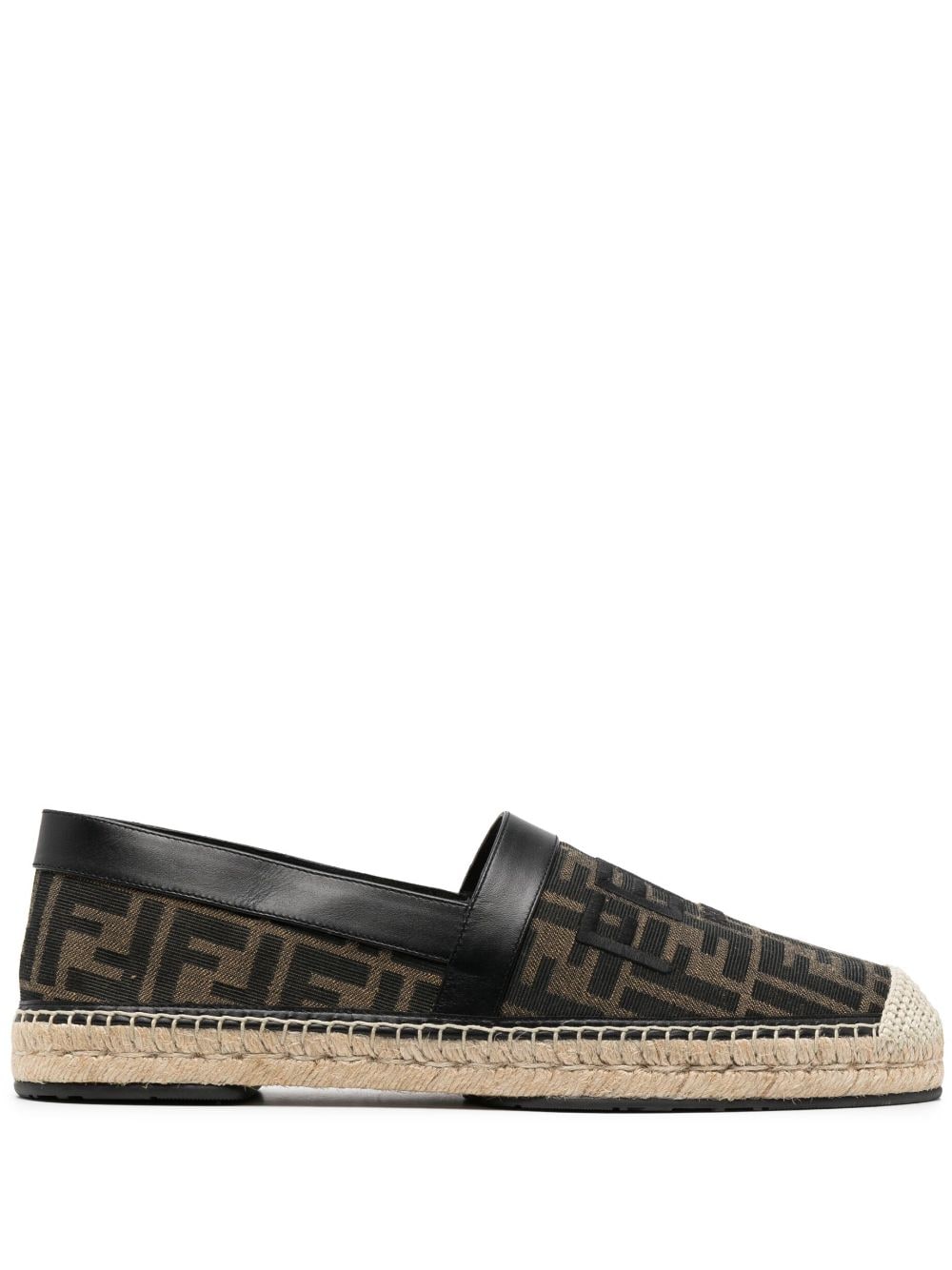 Fendi Ff Monogram Espadrilles In Brown - 42% Off | Editorialist display picture 1