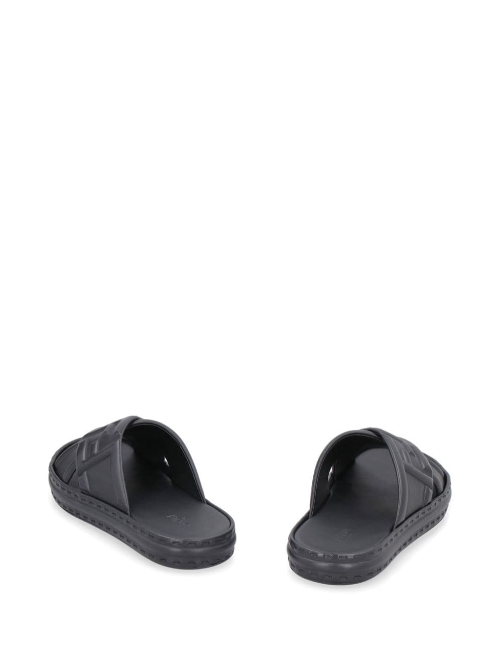 Fendi Ff Logo-Embossed Slide Sandals In Black - 37% Off  display picture 1