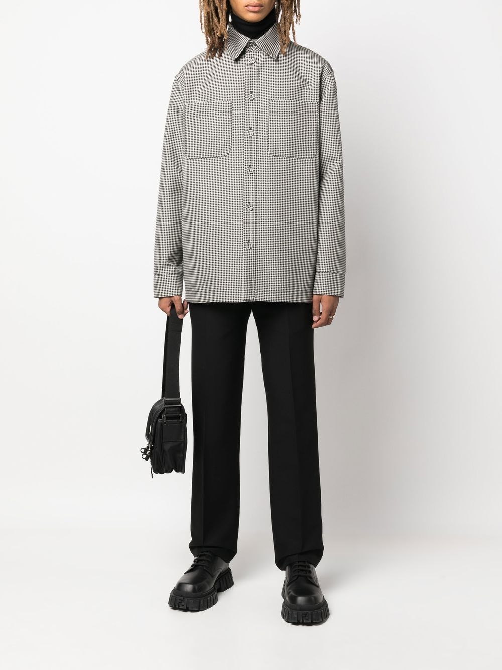FENDI Houndstooth-Check Reversible Jacket