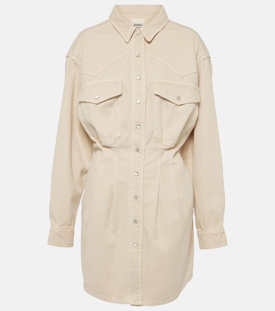 beige mens dress pants Casual Oversized Shirt Dress – Cotton Linen Midi | Button Down Shirt Dress main image 1