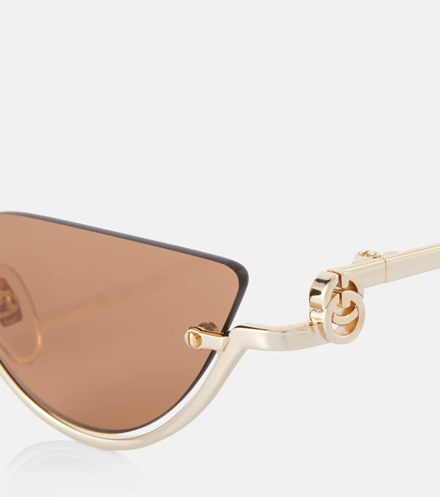 Gucci Double G Cat-Eye Sunglasses - Gold | Editorialist display picture 2