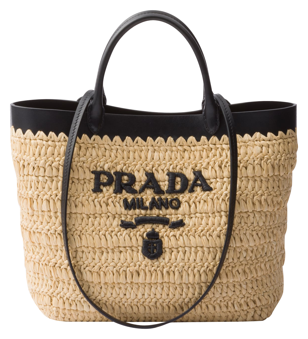 Prada Small Tote Bag - Tan/black | Editorialist