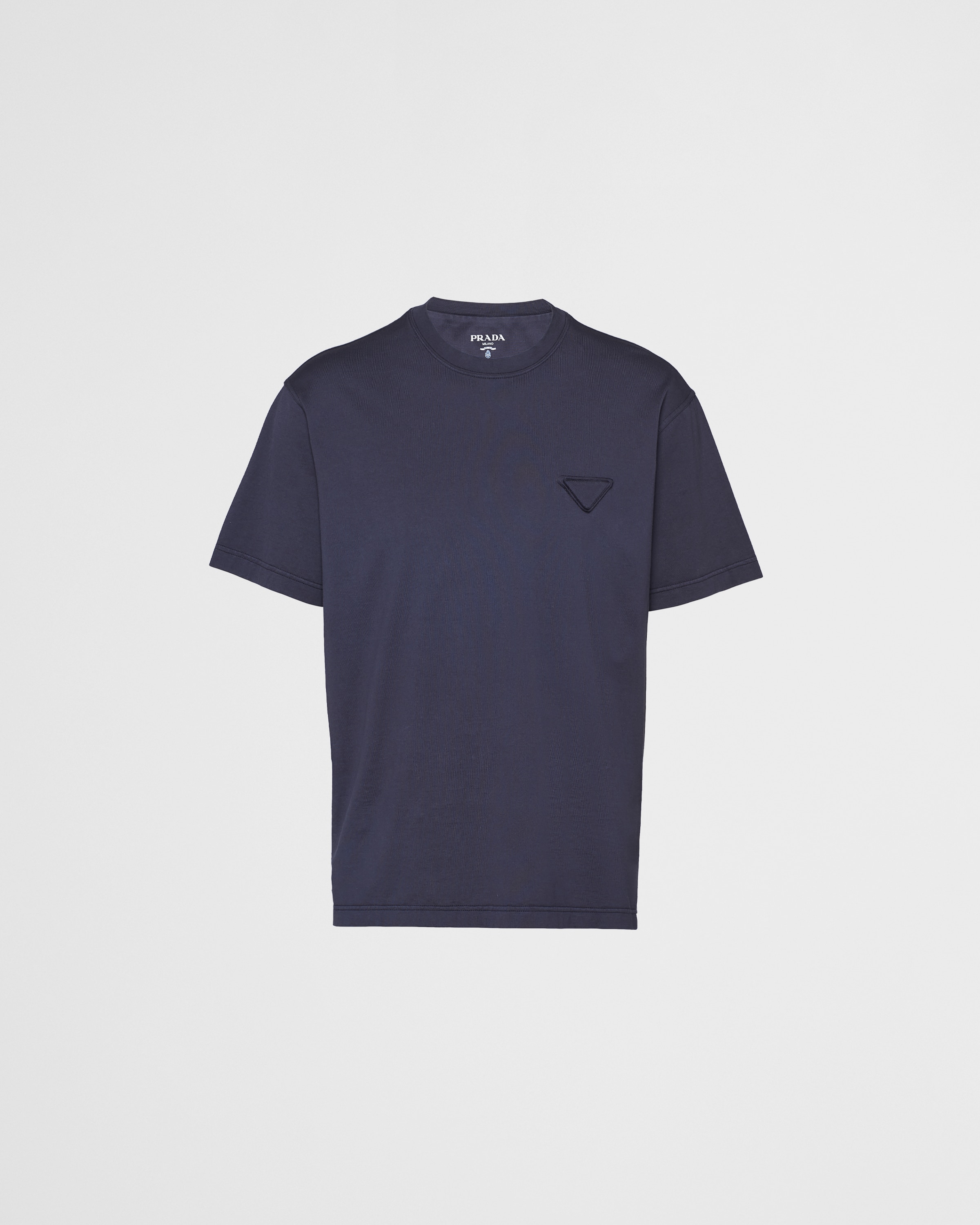 Prada Technical Cotton T-Shirt - Navy | Editorialist