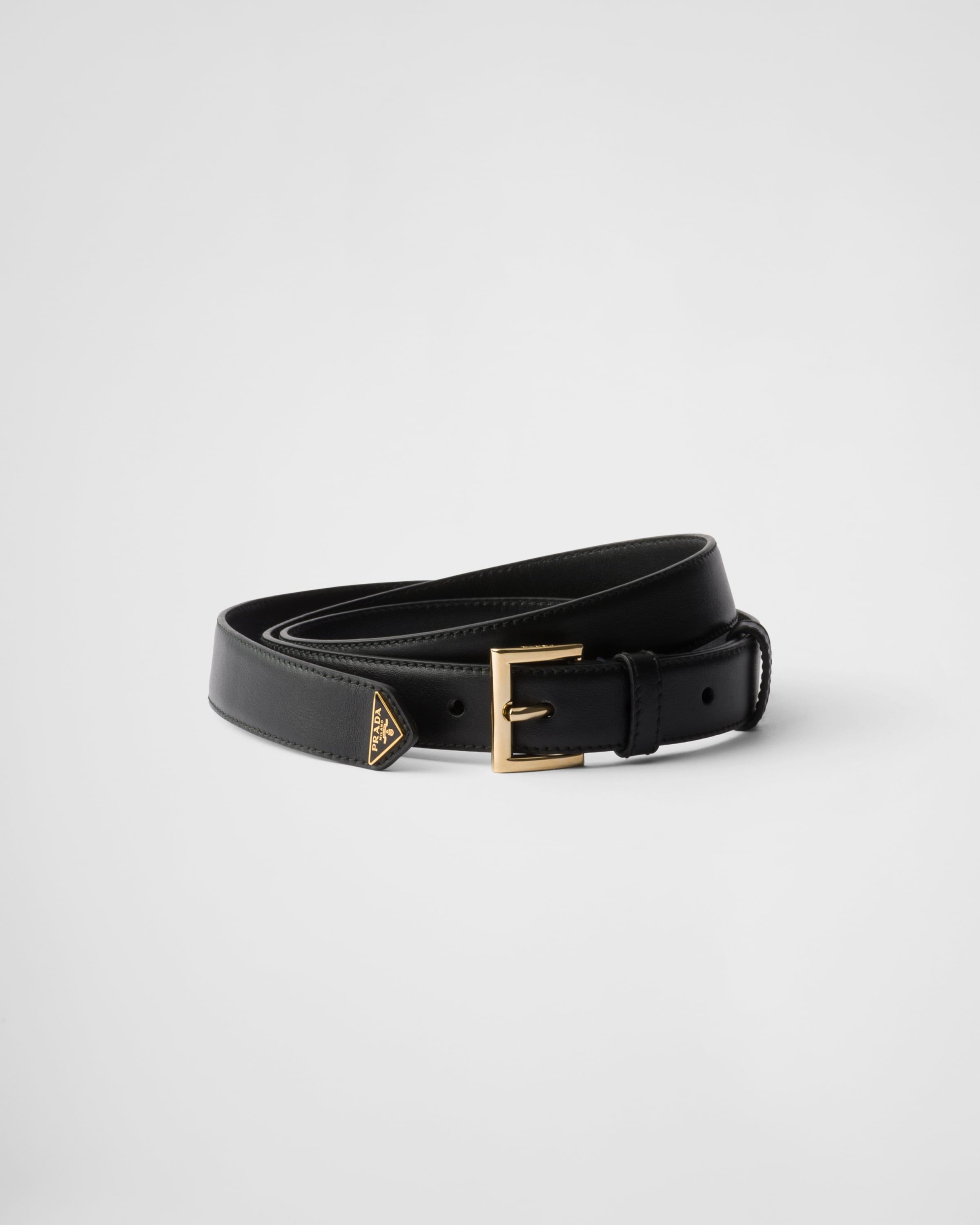 Prada Leather Belt - Black | Editorialist display picture 2