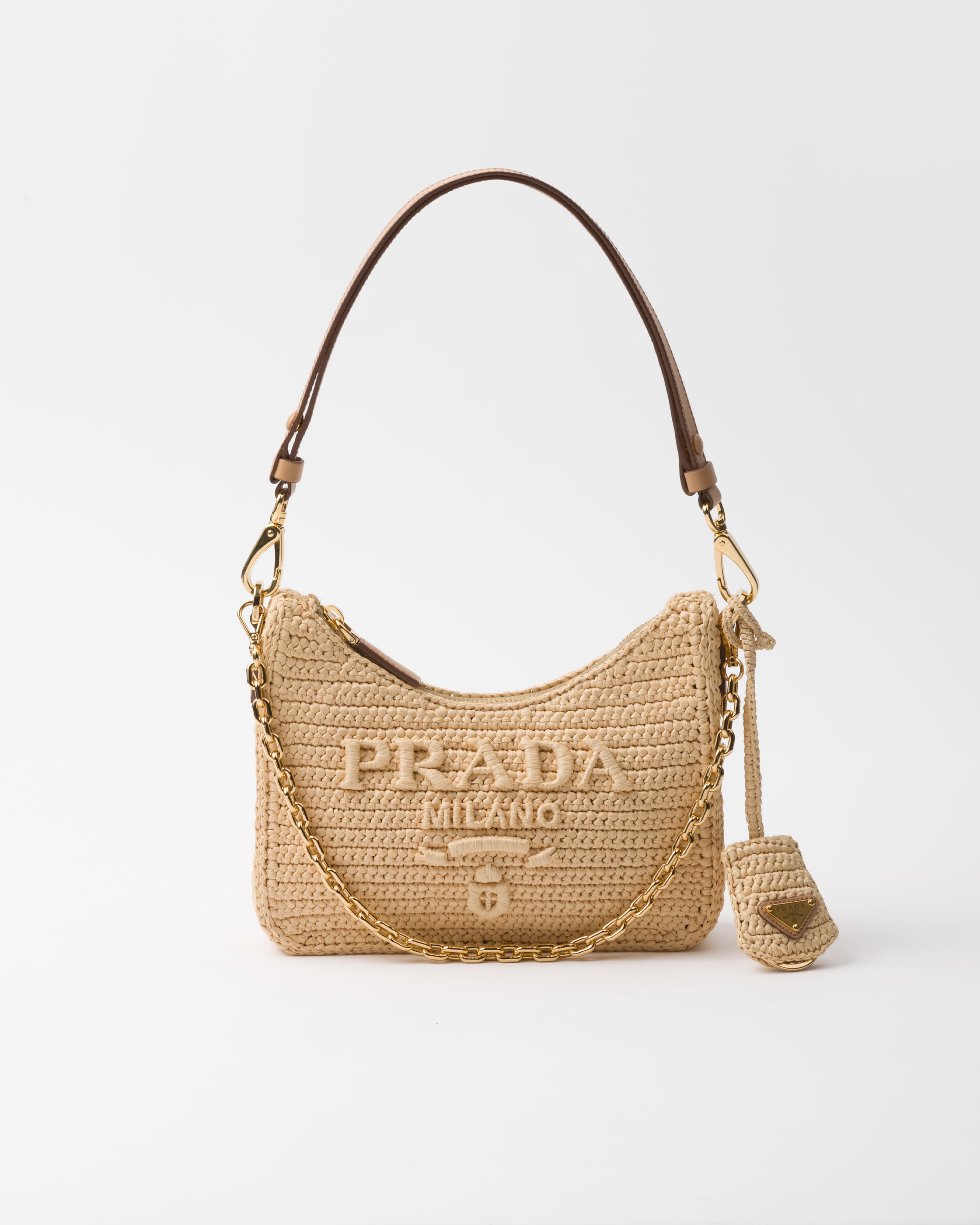 Prada Re-edition Mini Crochet Bag - Natural | Editorialist