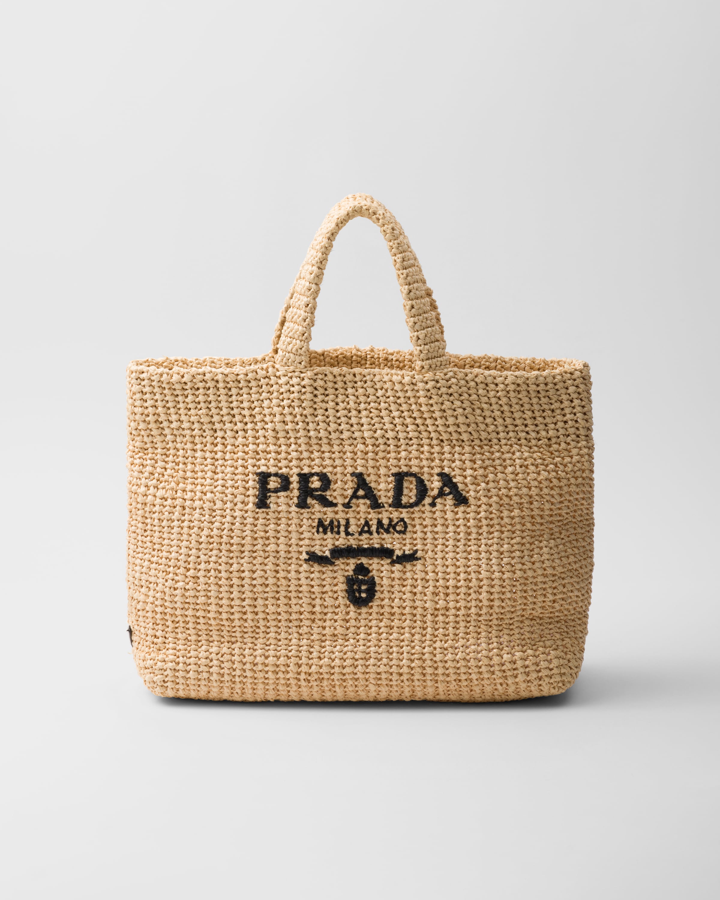 Prada Small Crochet Tote - Black | Editorialist