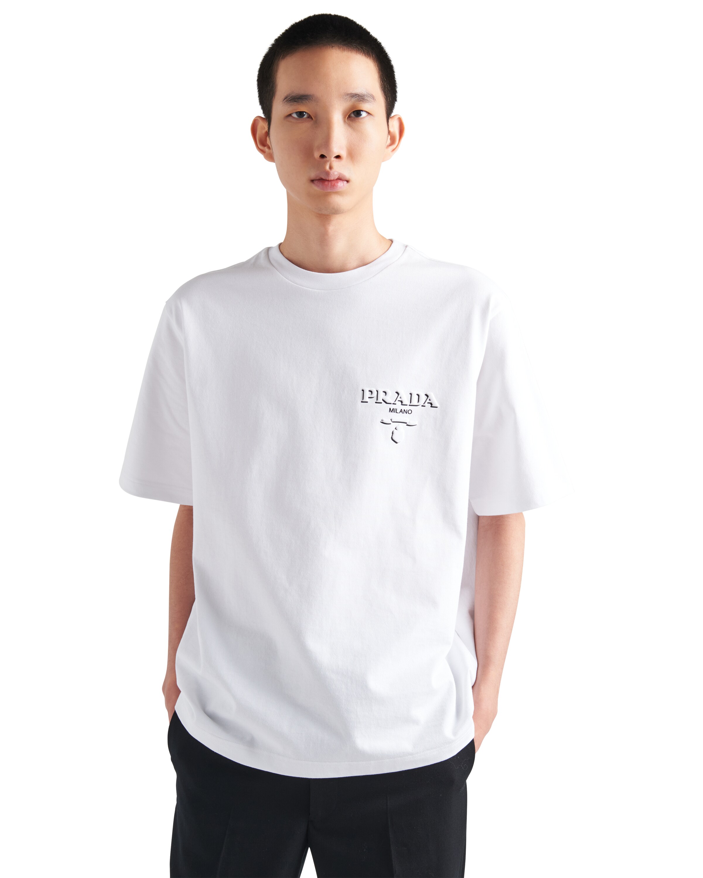 Prada Cotton T-Shirt - White | Editorialist