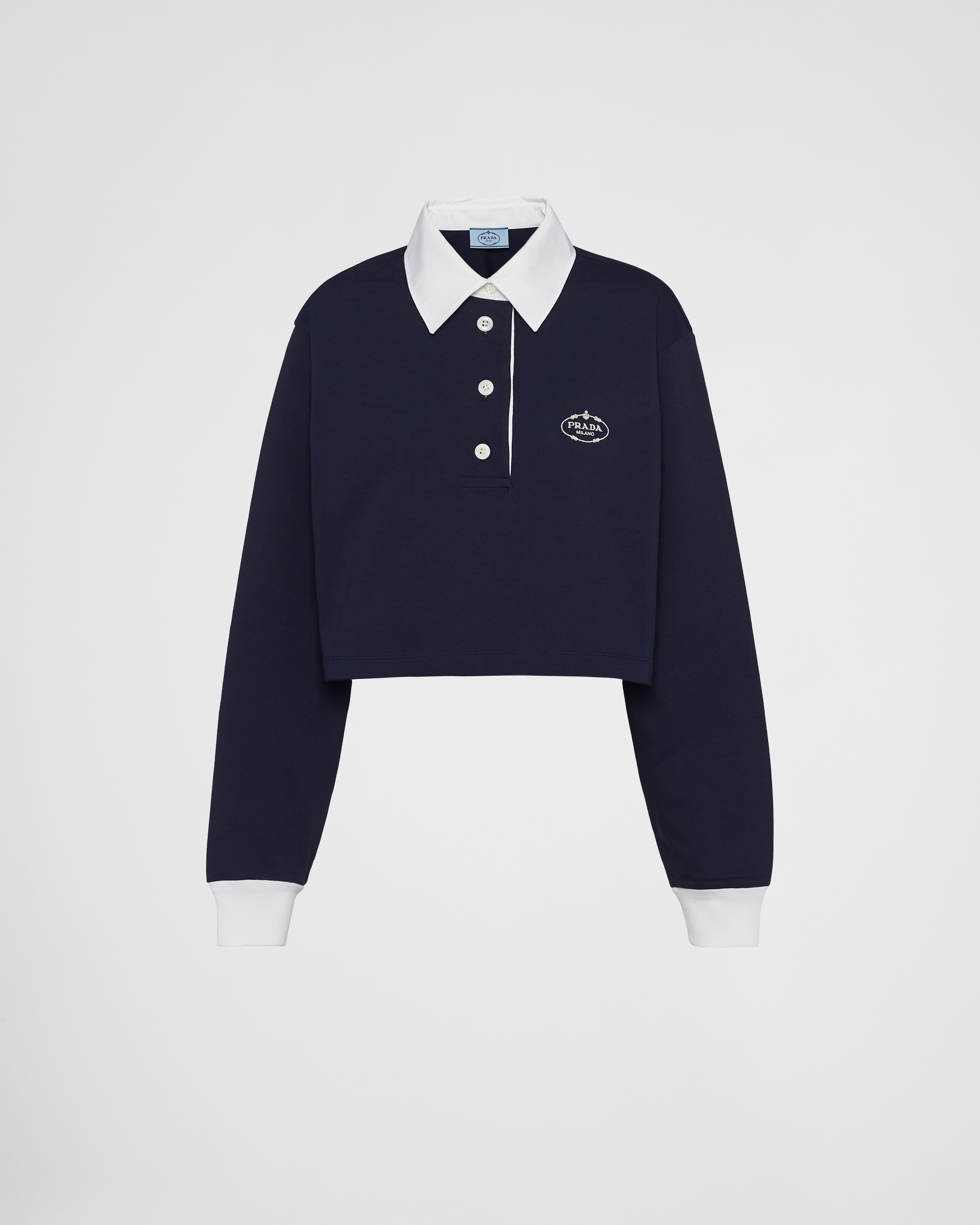Prada Jersey Polo Shirt - Navy | Editorialist