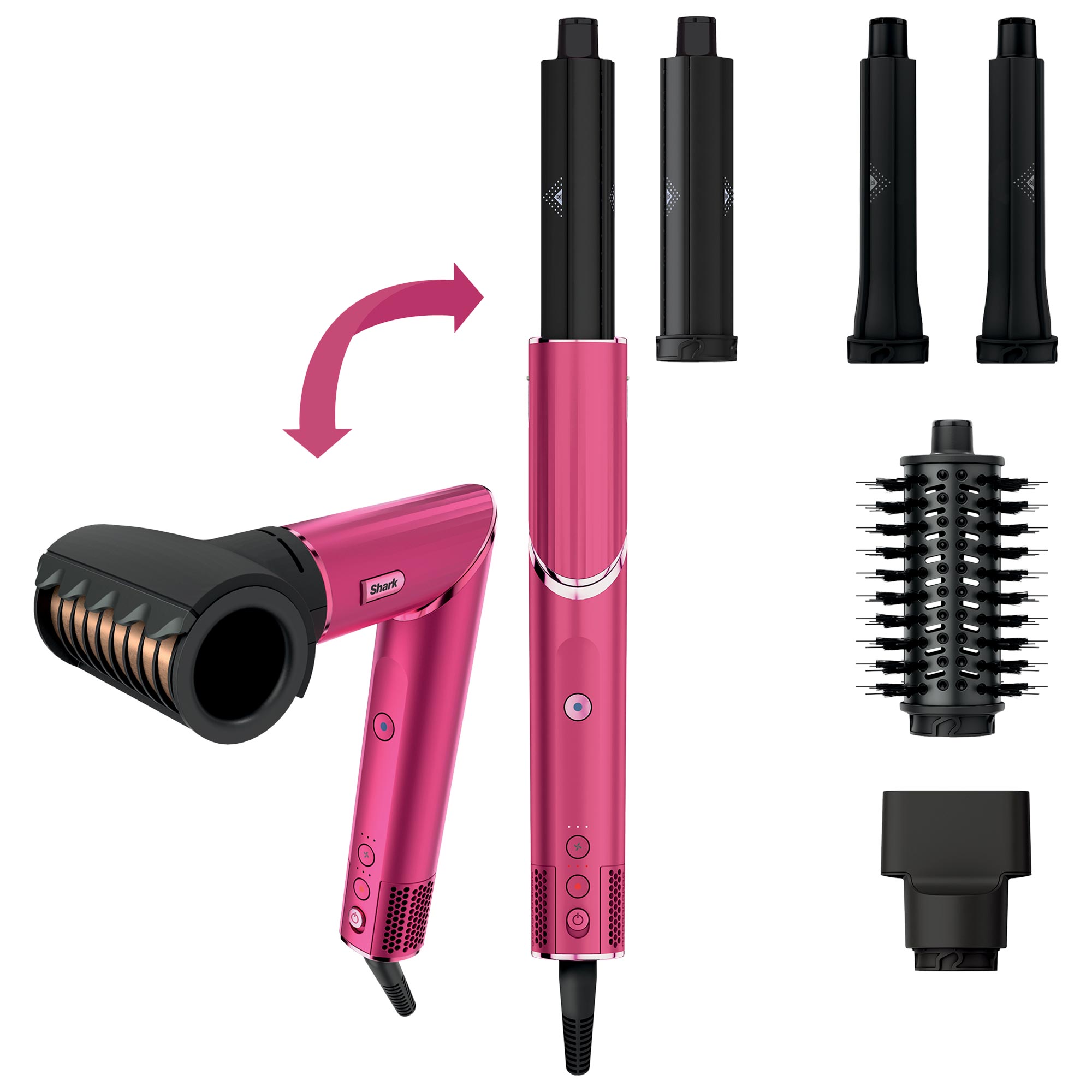 Shark FlexStyle HD643UPK ピンク Shark Beauty Flexstyle Malibu Pink Pro Curls Limited Edition Multi