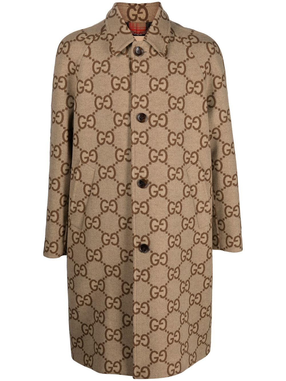 Gucci Gg Trench Coat - Brown | Editorialist