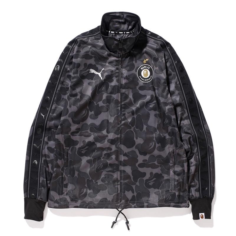 BAPE ×PUMA ブラックカモ ベロア セットアップジャージ A Bathing Ape X Puma Abc Camo Training Jacket - Black | Editorialist