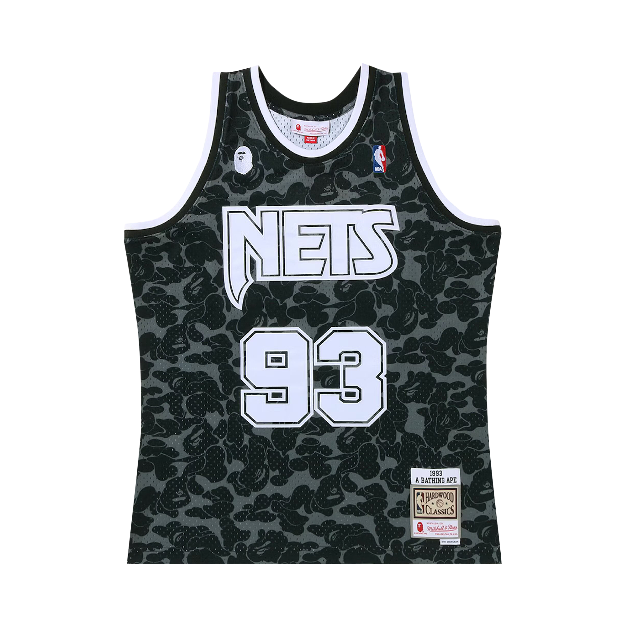 A Bathing Ape X Mitchell & Ness New Jersey Nets Jersey - Black