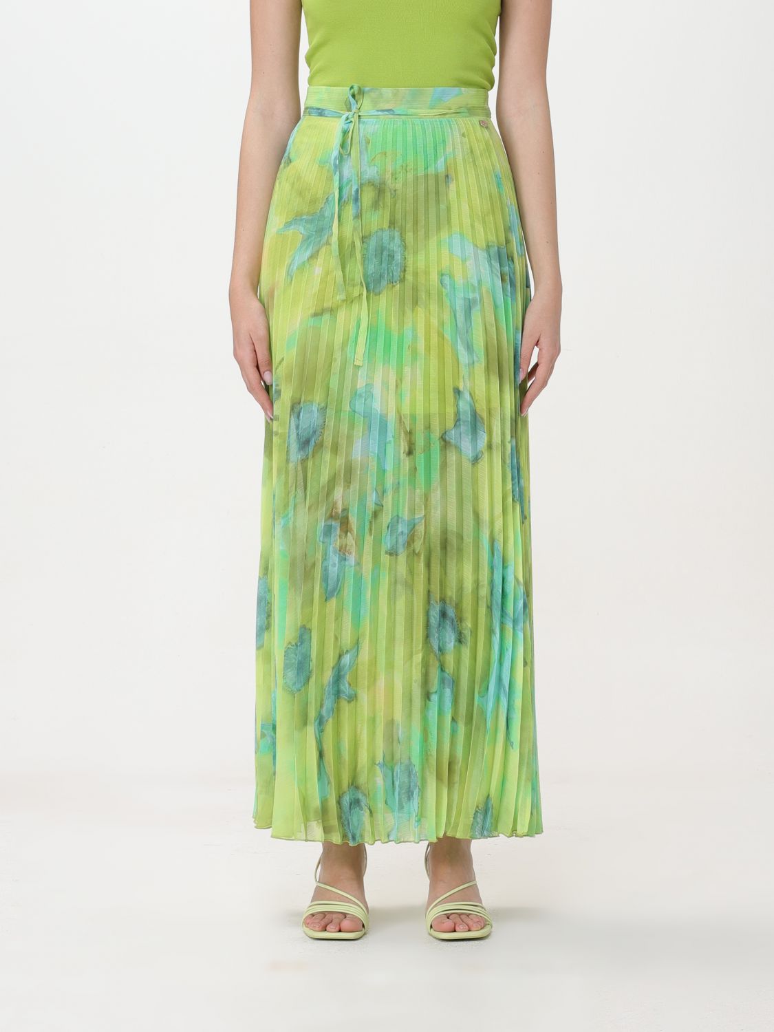 LIU JO Liu Jo Pleated Floral Print Maxi Skirt