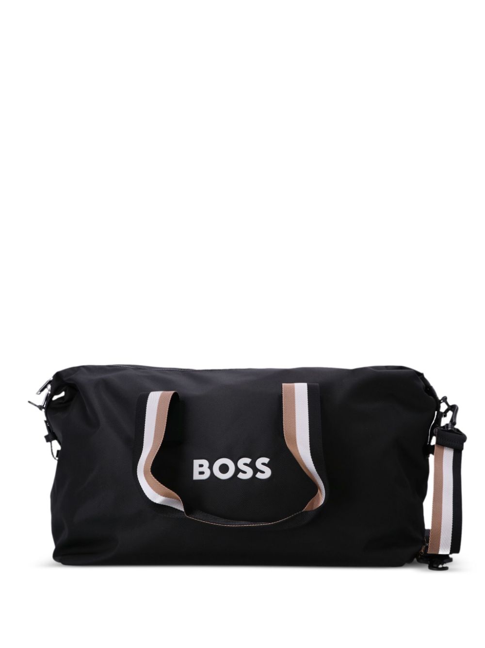 Hugo Boss Rubberized Logo Duffle Bag Black Editorialist