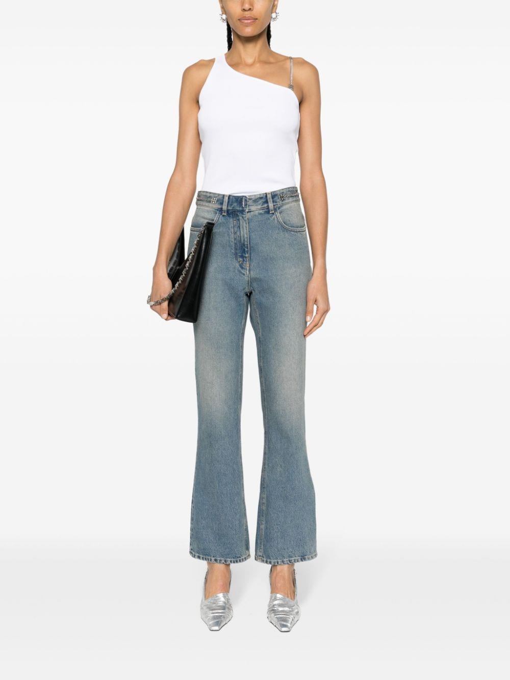 GIVENCHY Givenchy 4G-Motif Straight-Leg Jeans